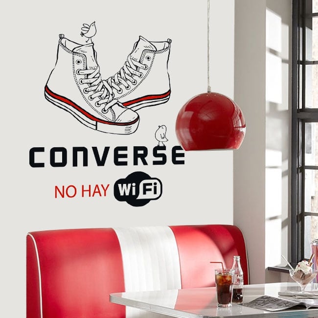 🥇 Vinilos adhesivos y pegatinas converse no hay wifi 🥇