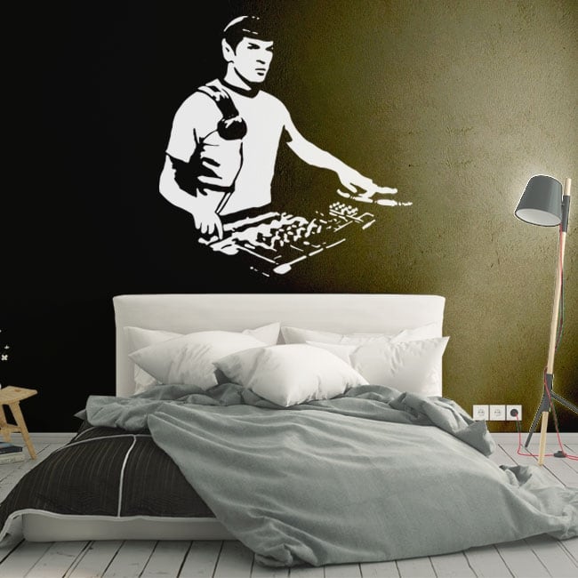 🥇 Vinilos decorativos y pegatinas star trek dj spock 🥇