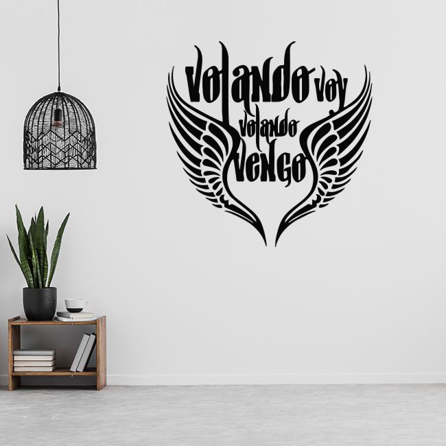 🥇 Vinilos adhesivos frases volando voy volando vengo camaron. 🥇